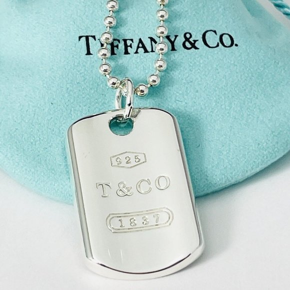 Tiffany & Co. | Accessories | 24 Tiffany Co 837 Dog Id Tag On Bead ...